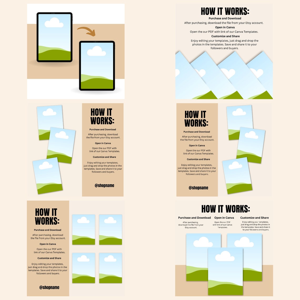 PLR 45 Digital Papers Mockup Templates Editable in Canva Digital ...