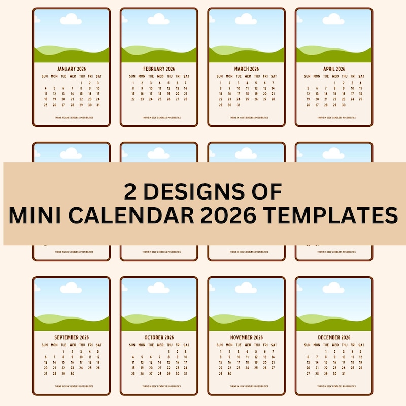 2025 Mini Calendars - Etsy
