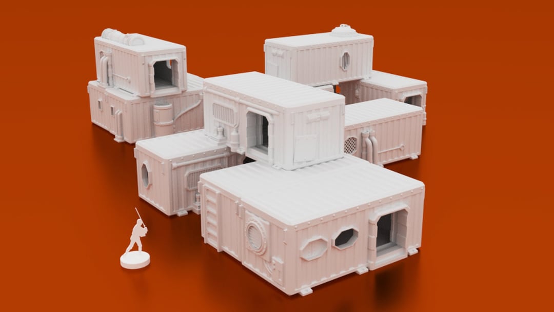 Stackable Military Hab Buildings Tabletop Terrain I Undernidus ...