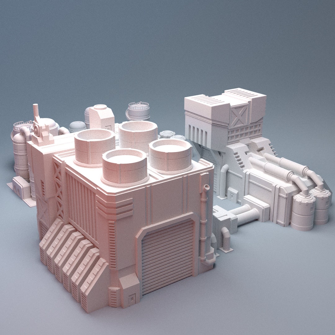 Industrial Production Factory Tabletop Terrain I Mecha City Factory I ...