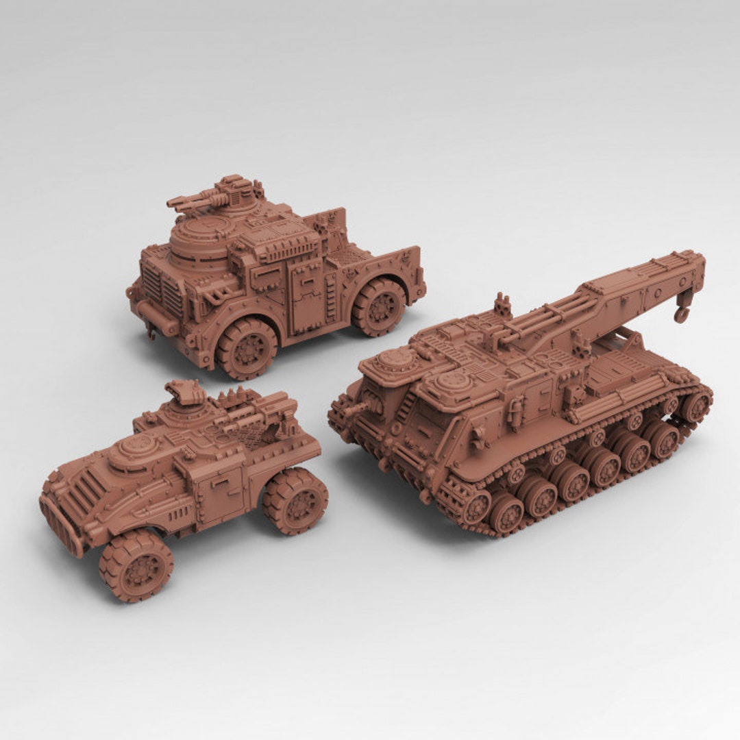Armored Recon Vehicles Tabletop Terrain I Motorpool of the Wasteland I ...