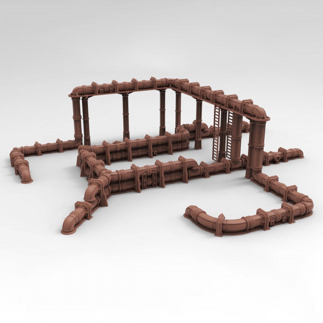 Industrial Pipe Bundle Tabletop Terrain I Industrial Pipes I - Etsy