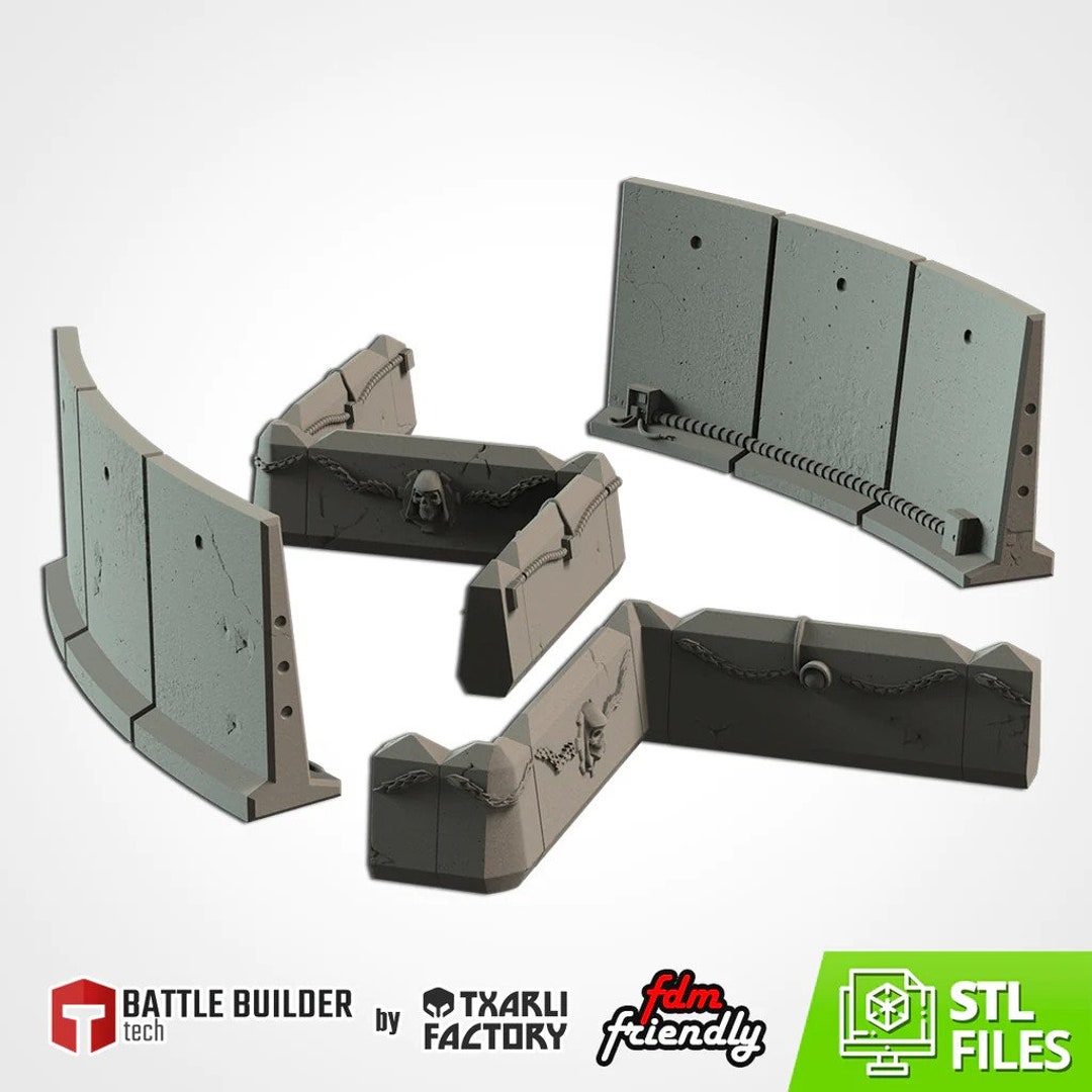 Defense Barriers Bundle Tabletop Terrain I Barricades I by Txarli ...
