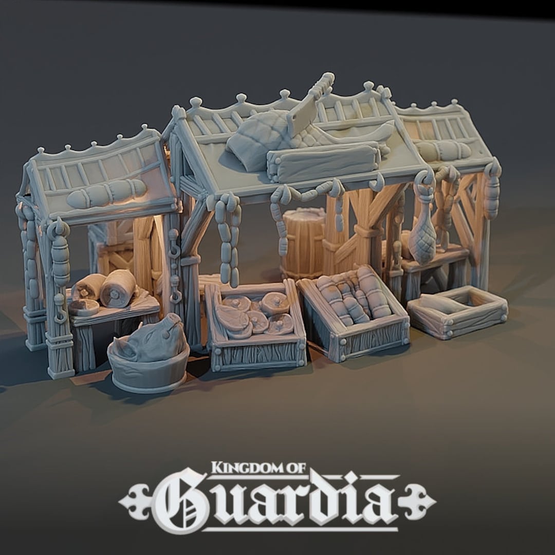 Medieval Butcher Stand Tabletop Terrain I Kingdom of Guardia the ...