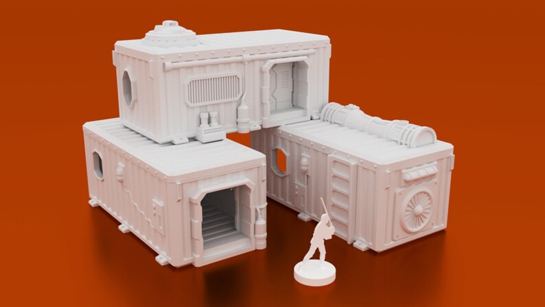 Stackable Military Hab Buildings Tabletop Terrain I Undernidus ...