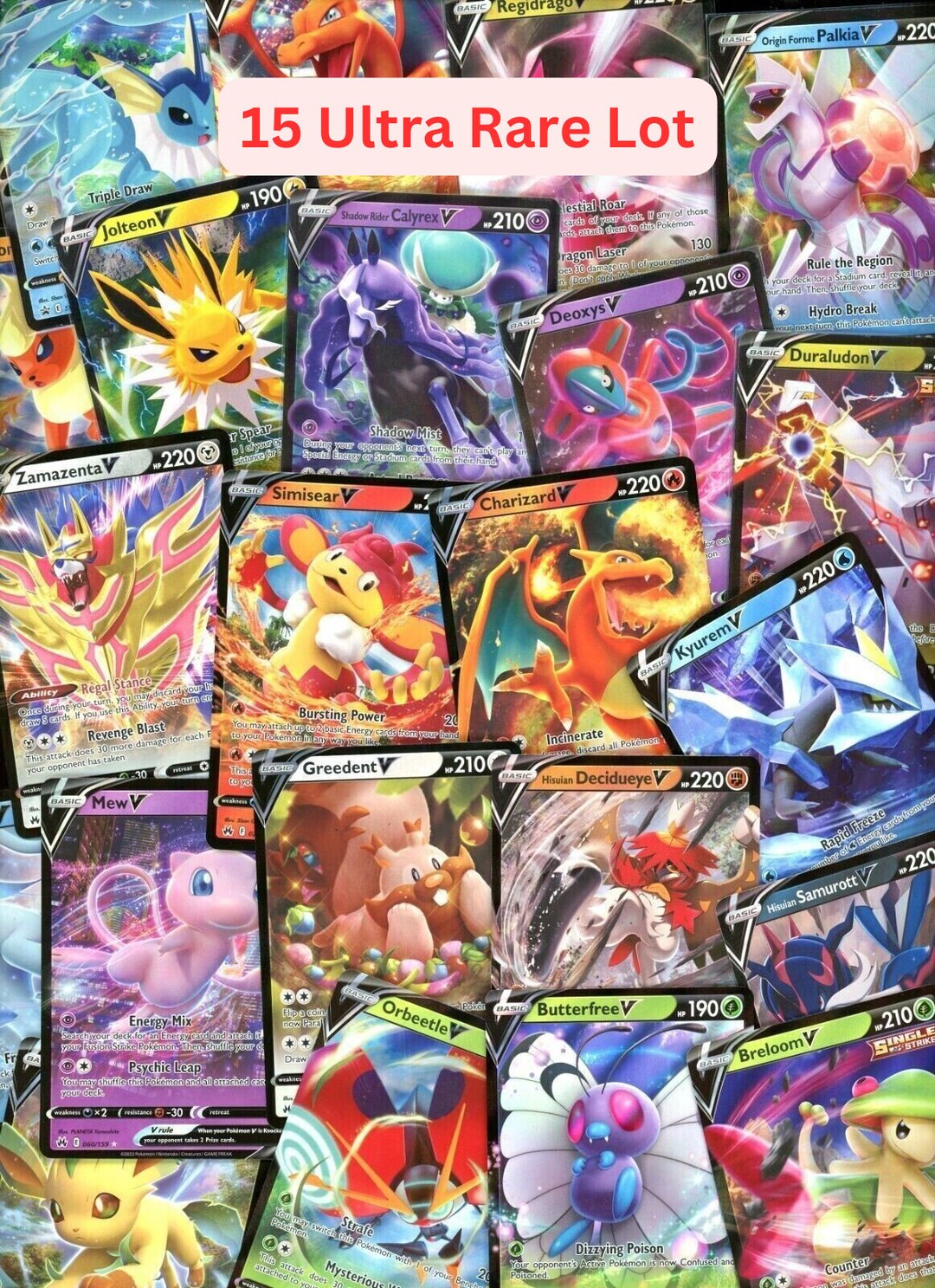 Pokemon Cards Lot of 15 ULTRA RARE Ex's and V's no Duplicates - Etsy