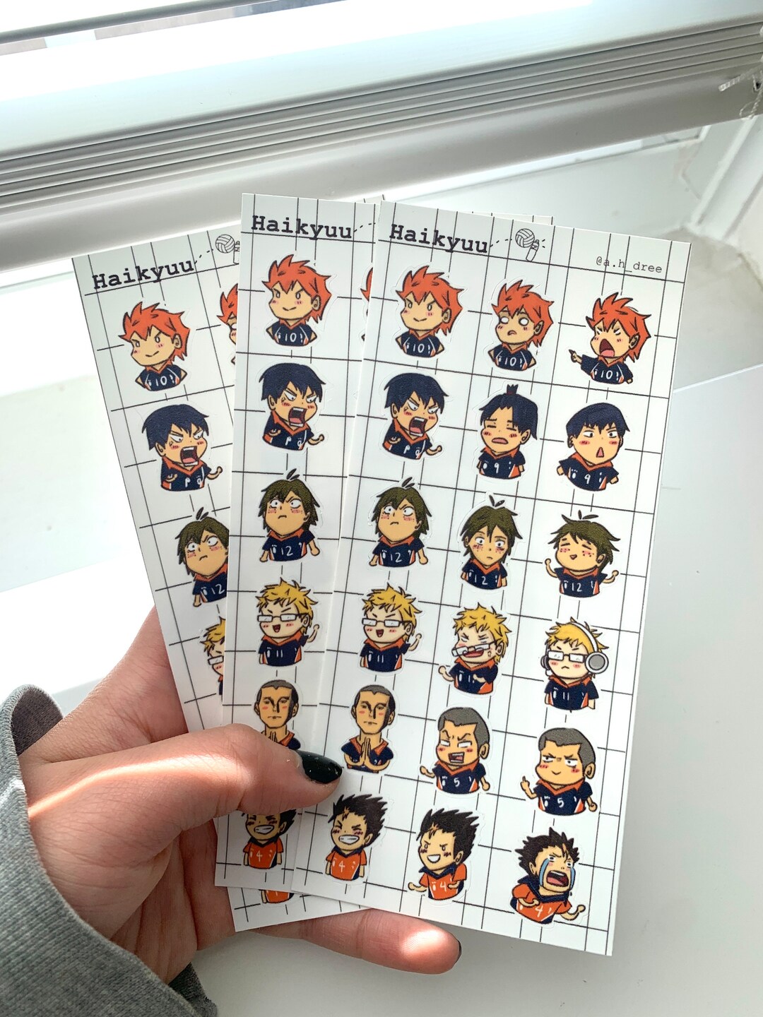 Mini Haikyuu Emoji Character Sticker Sheet - Etsy