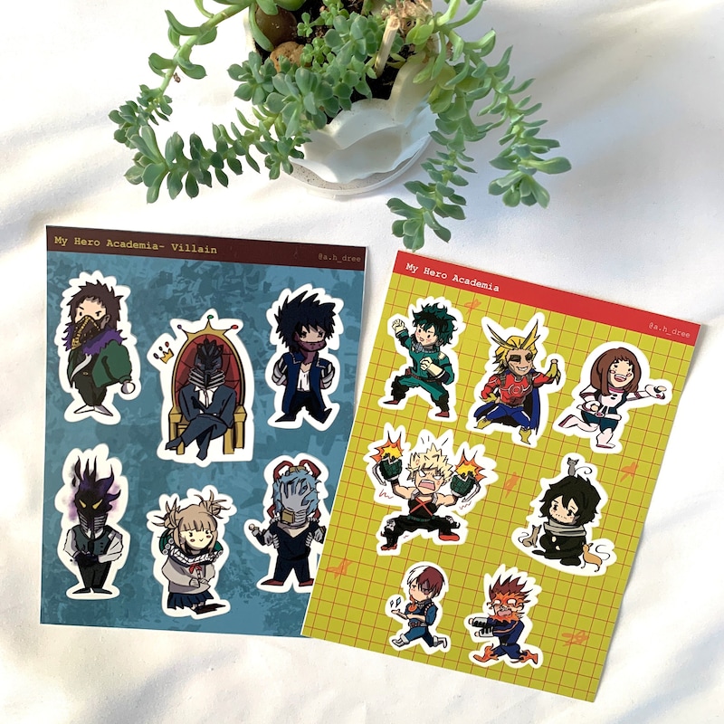 My Hero Academy Stickers - Etsy