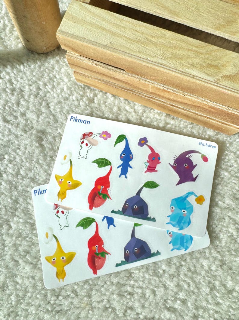 Pikiman Mini Sticker Sheet - Etsy