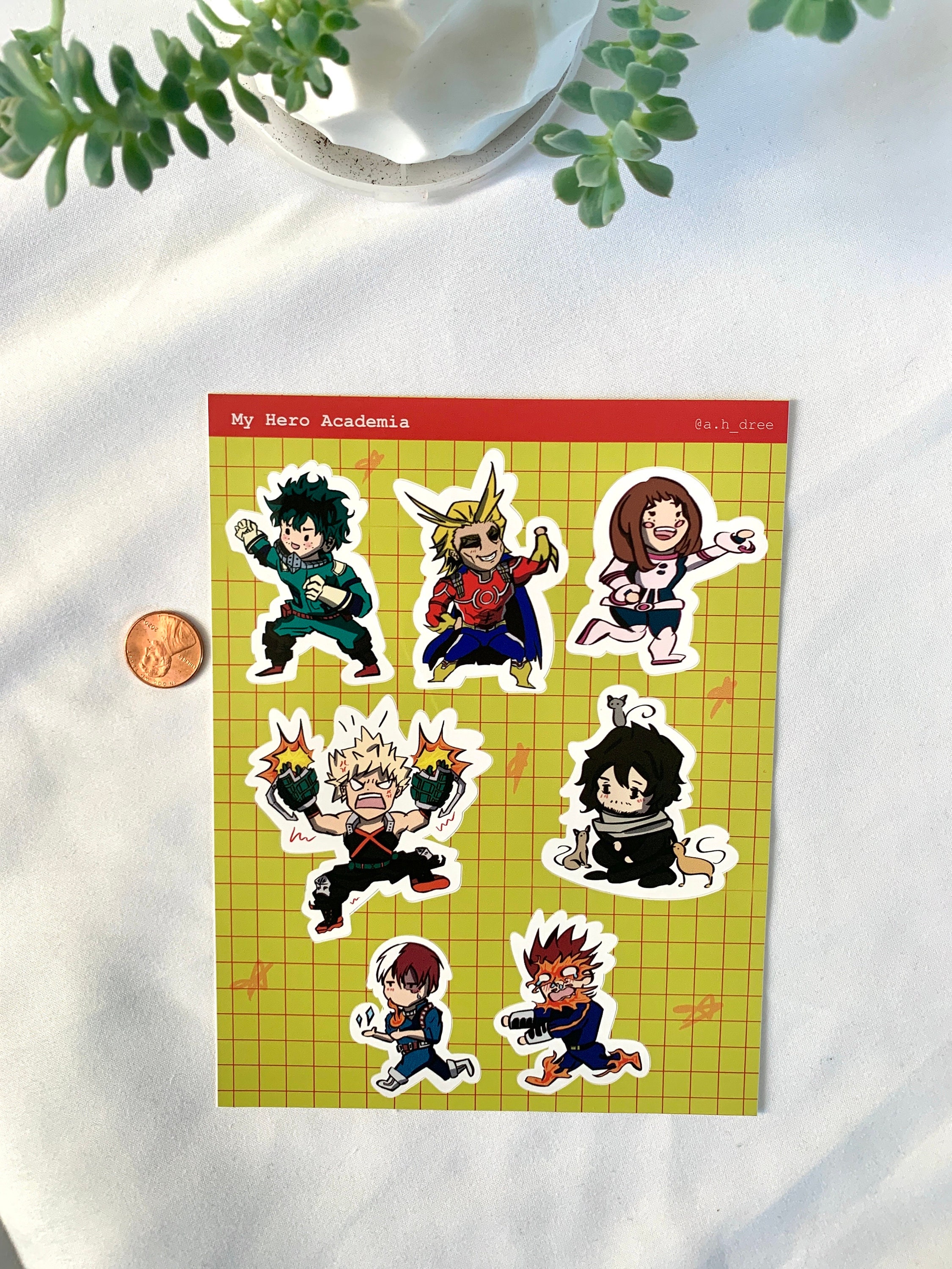 My Hero Academia Sticker Sheets - Etsy