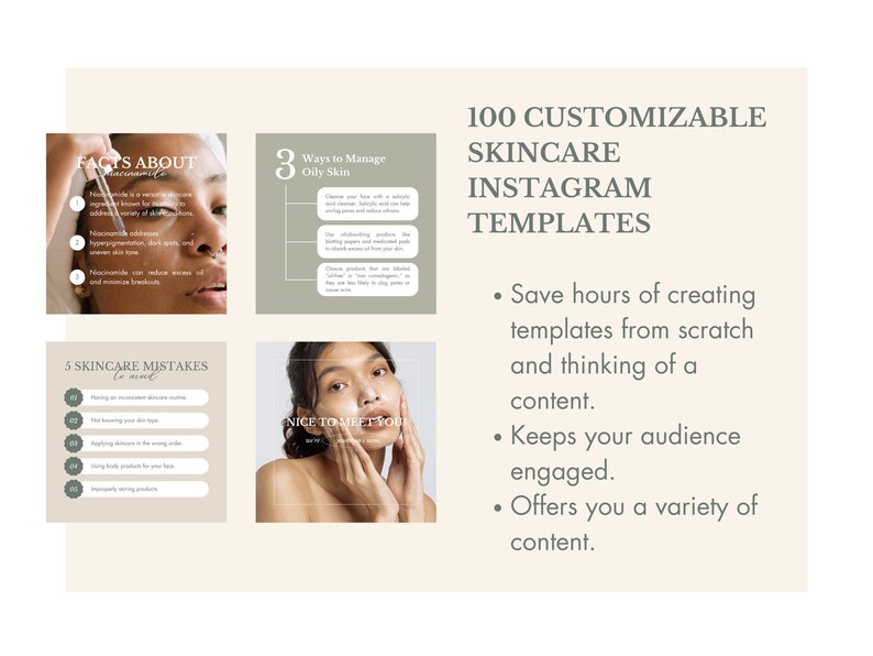 Skincare Instagram Template | Esthetician Instagram Post Template ...