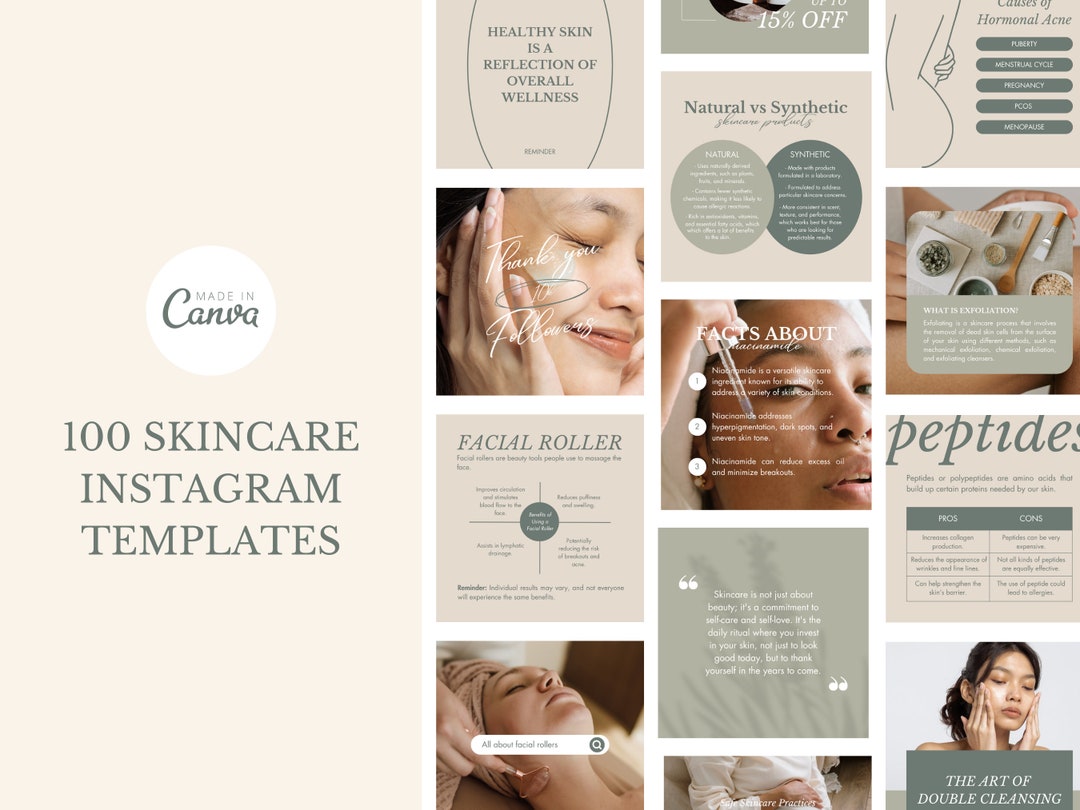 Skincare Instagram Template | Esthetician Instagram Post Template ...