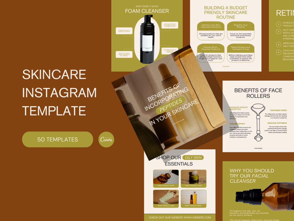 Skincare Instagram Template | Esthetician Instagram Post Template ...