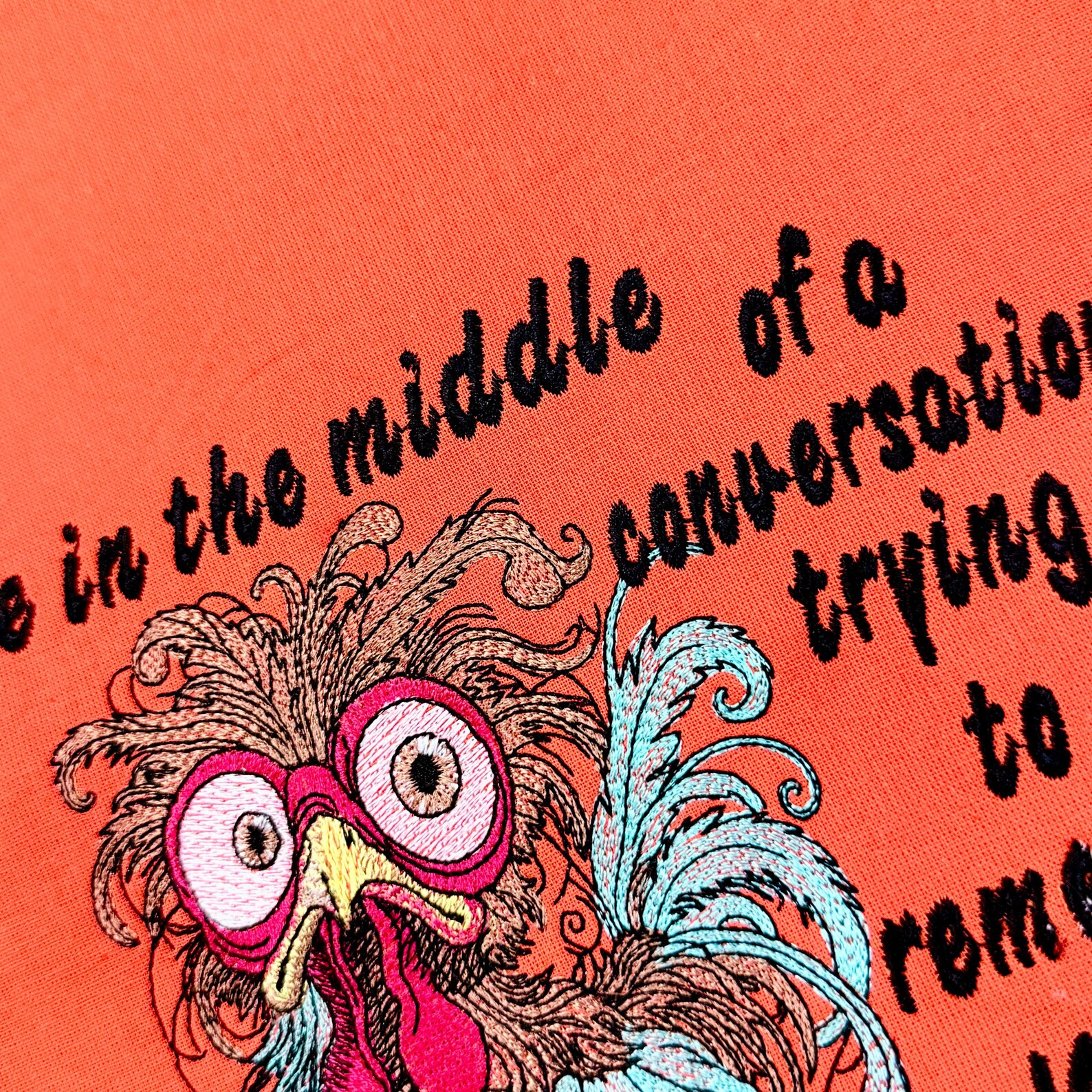 Trying to Remember Funny Rooster Saying Machine Embroidery Design ...