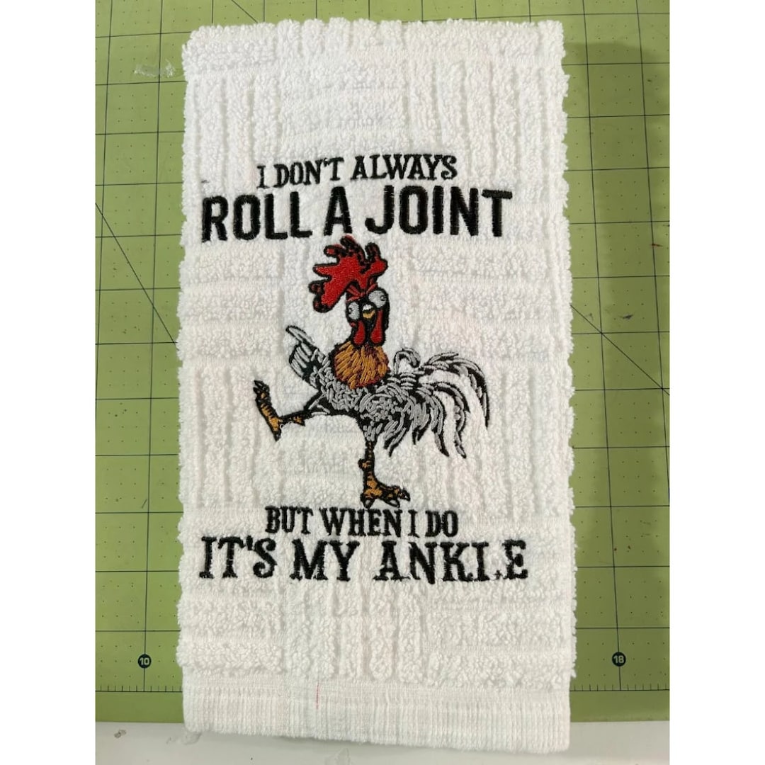 Roll A Joint Embroidery Design Funny Chicken Machine Embroidery Pattern ...