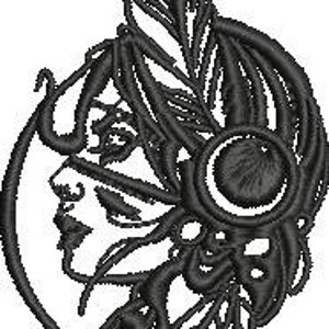 Native African Art Machine Embroidery Design African Art Embroidery ...