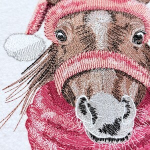 Santa Hat Horse Machine Embroidery Design Christmas Pattern Holiday ...