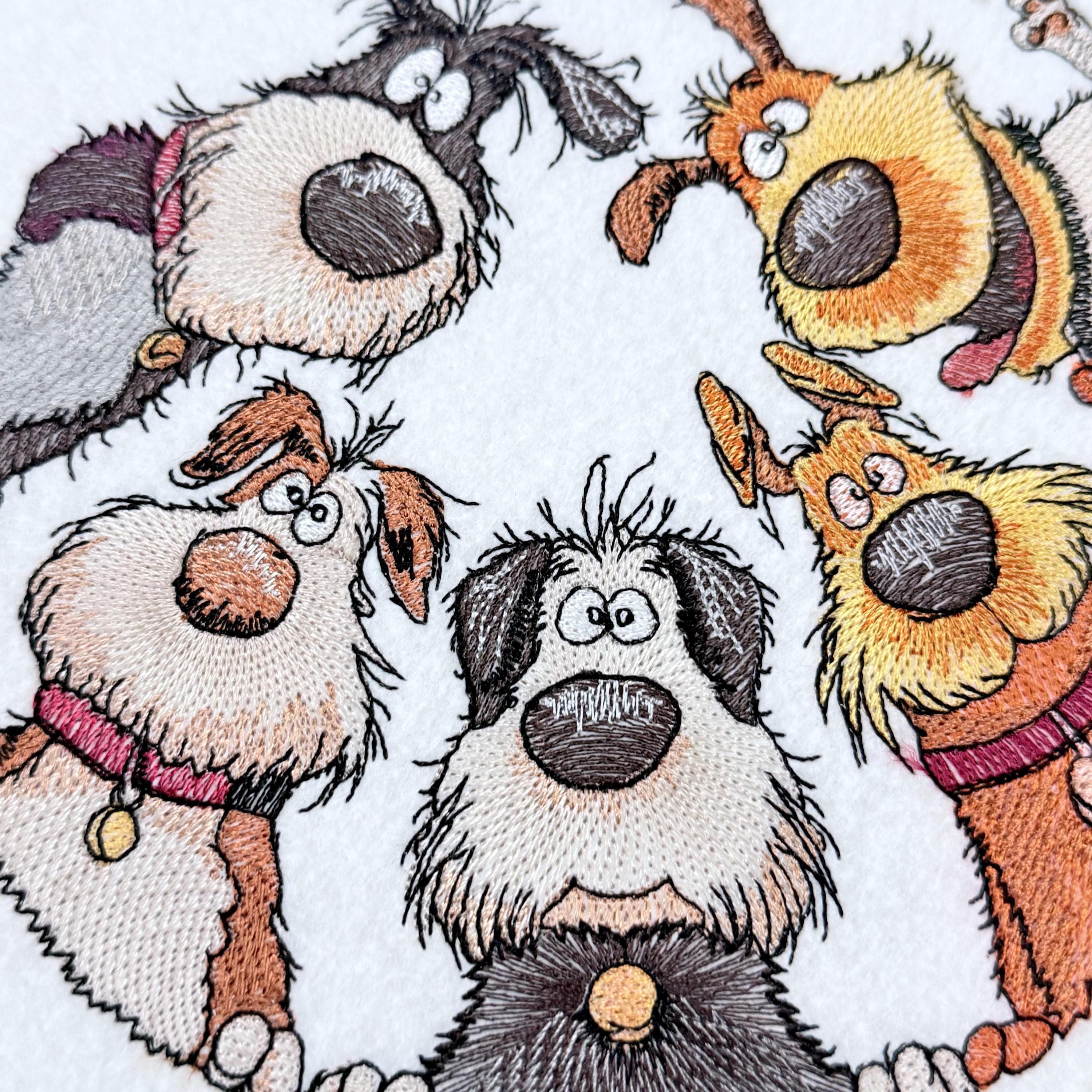 Dogs Squad Ring Puppy Lovers Machine Embroidery Files Design - Etsy