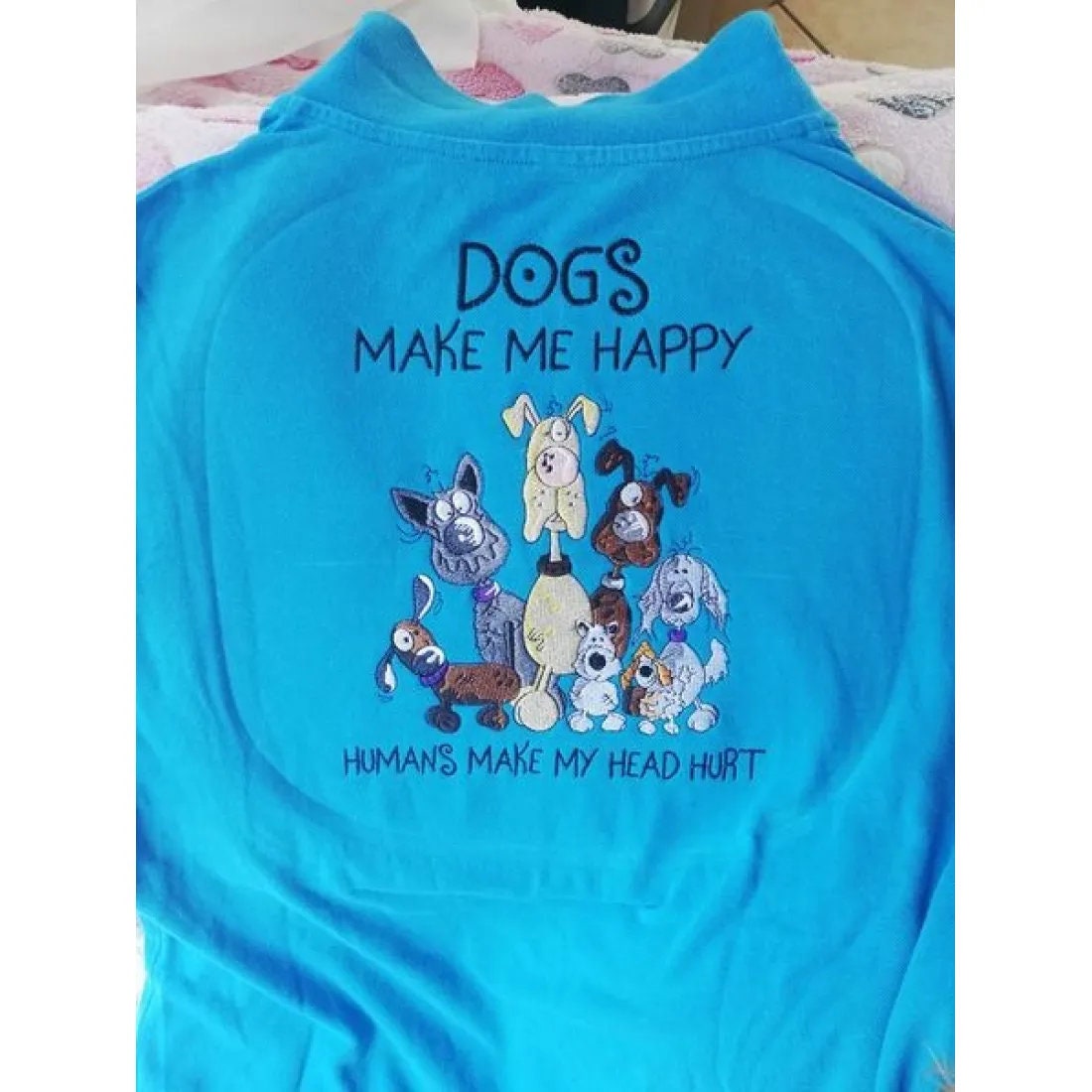 Dogs Make Me Happy Embroidery Design Dog Lover Pattern Digital Dog File ...