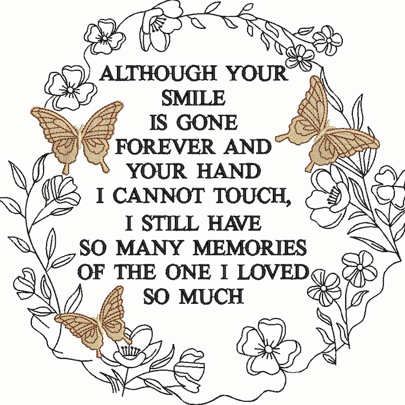 Memorial Embroidery - Etsy