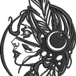 Native African Art Machine Embroidery Design African Art Embroidery ...