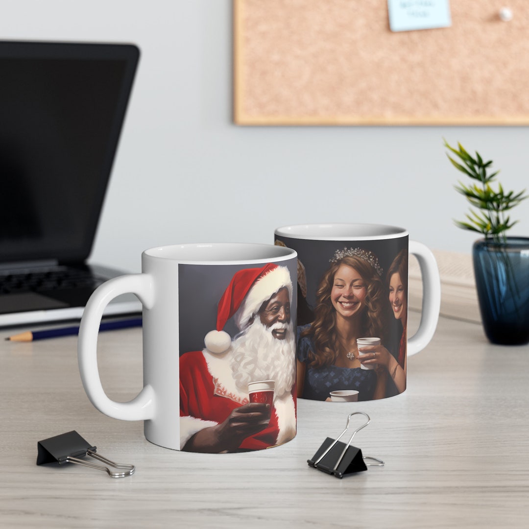 Santa's Day Off Stocking Stuffer Holiday Mug Black - Etsy