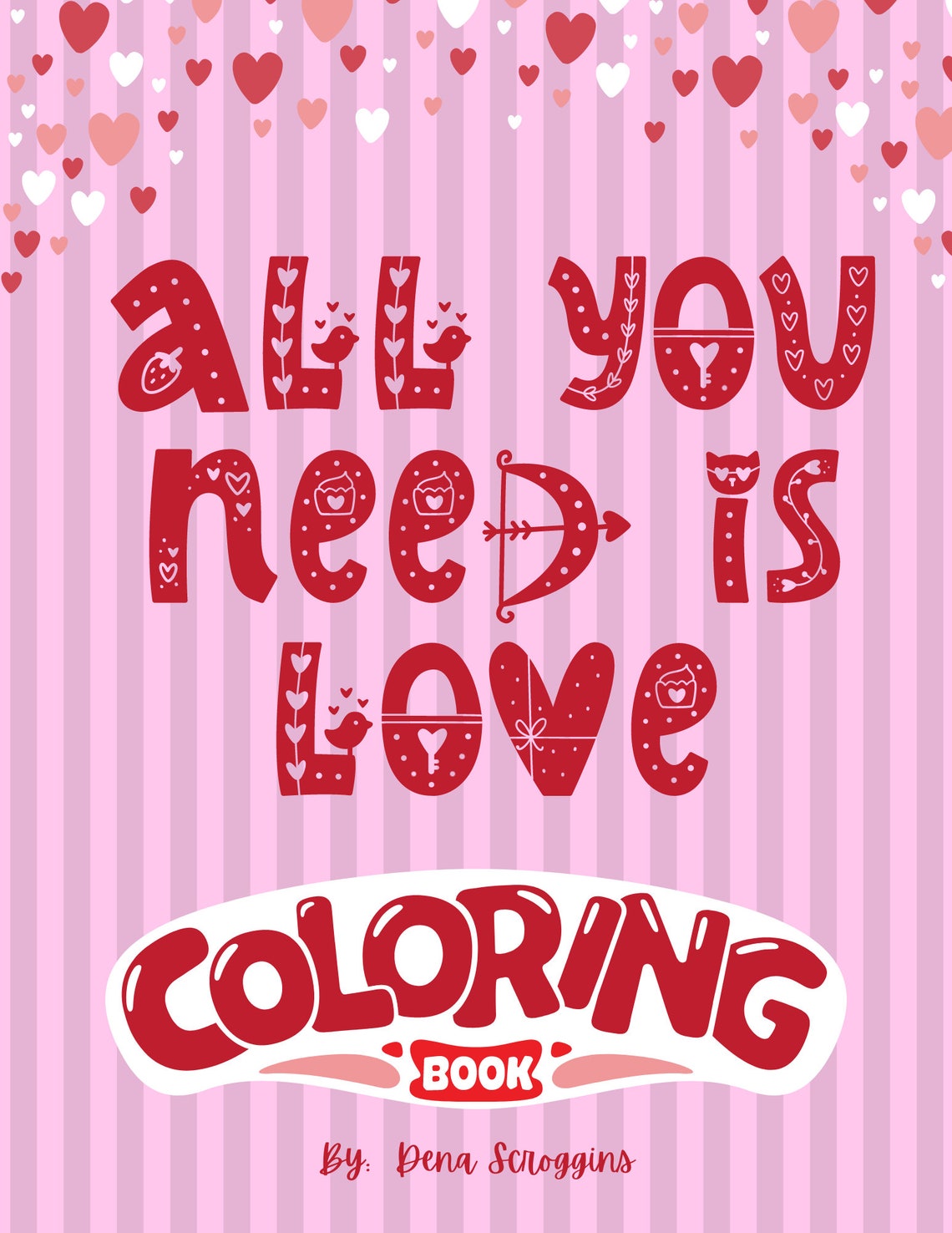 Valentine's Day Adult Coloring Book Printable Files PDF PLR - Etsy