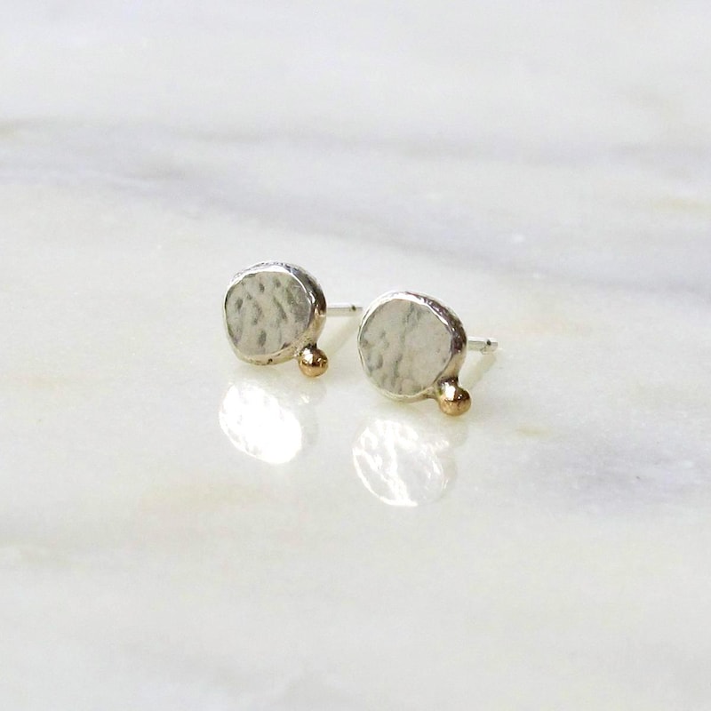 Two Tone Abstract Earrings - Etsy