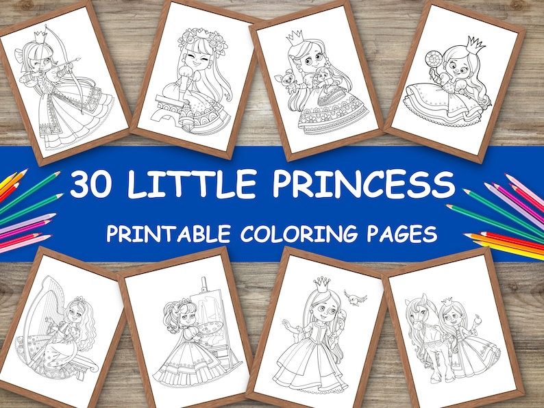 30 Printable Princess Coloring Pages for Kids, Toddlers, Preschoolers ...