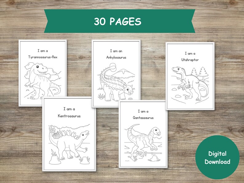 30 Printable Dinosaurs Coloring Pages for Kids, Toddlers, Preschoolers ...