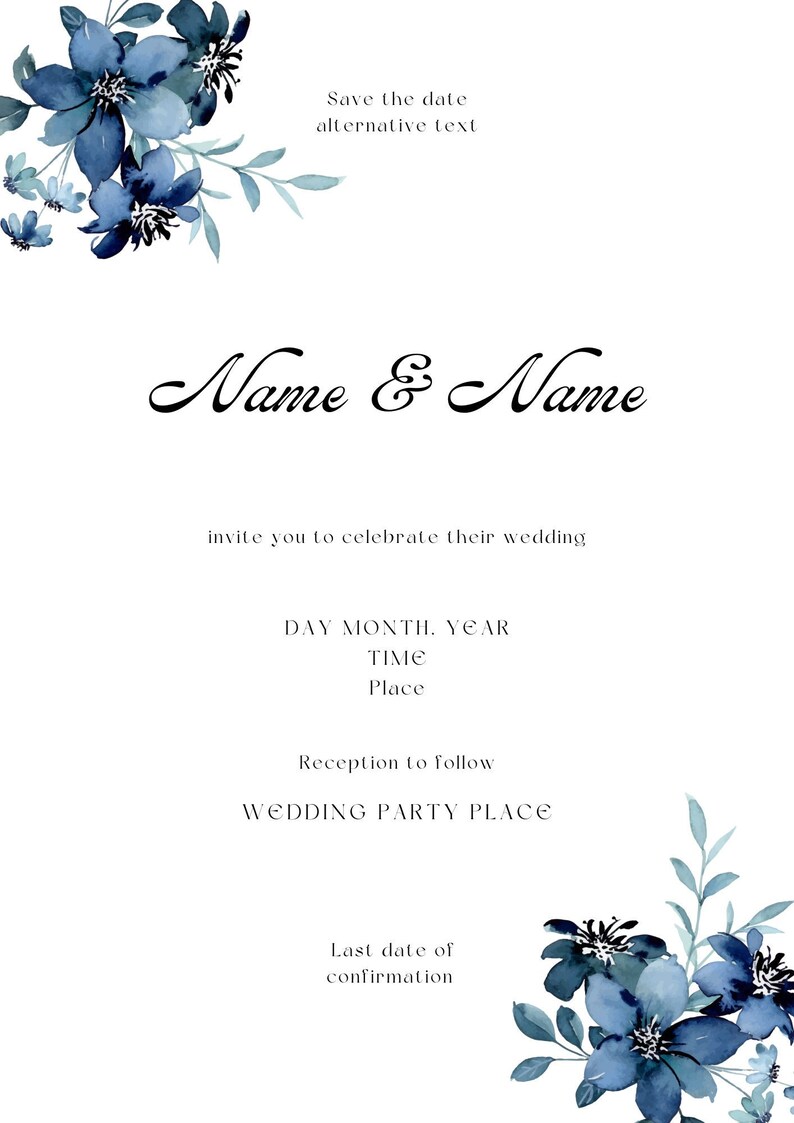 Wedding Invitation Templates | Wedding Invitations | Printable Template ...