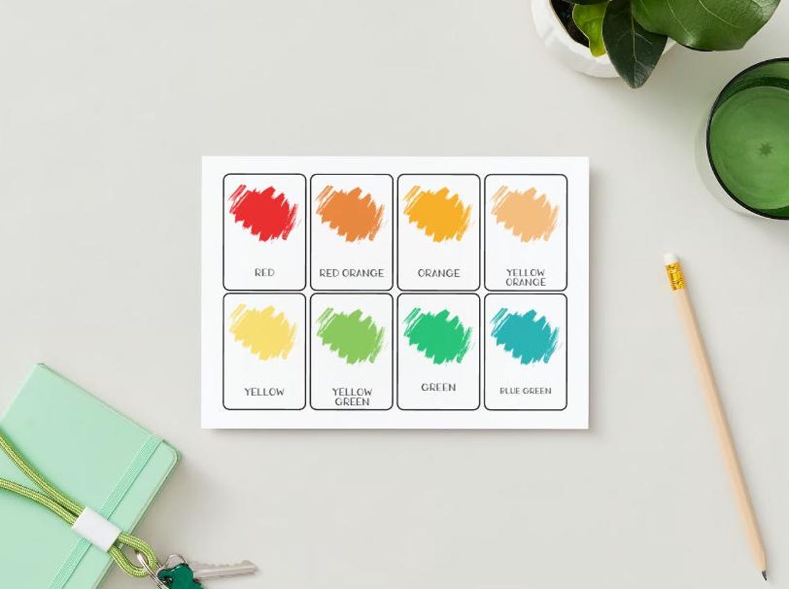 Flashcards Colors | Pre-school Learning | Color Learning - Etsy