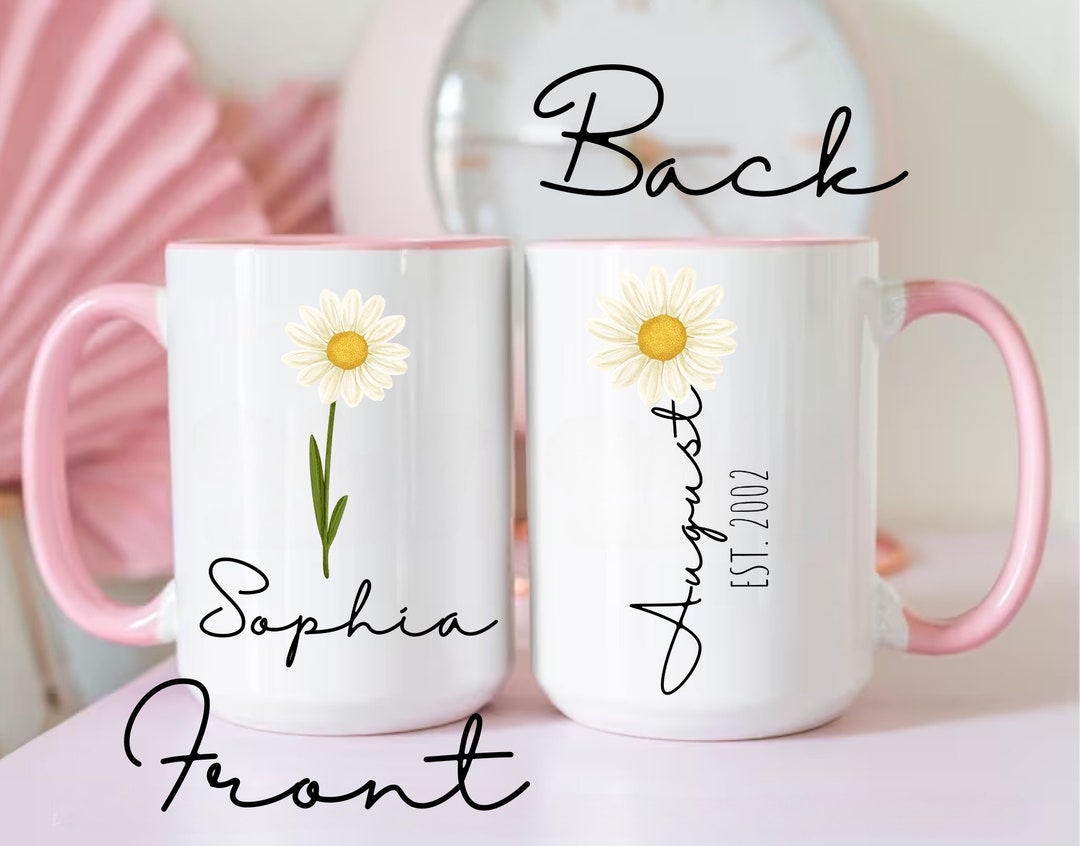 Mug Flower Birth Flower Mug Personalized Mom Mug Personalized Plant ...