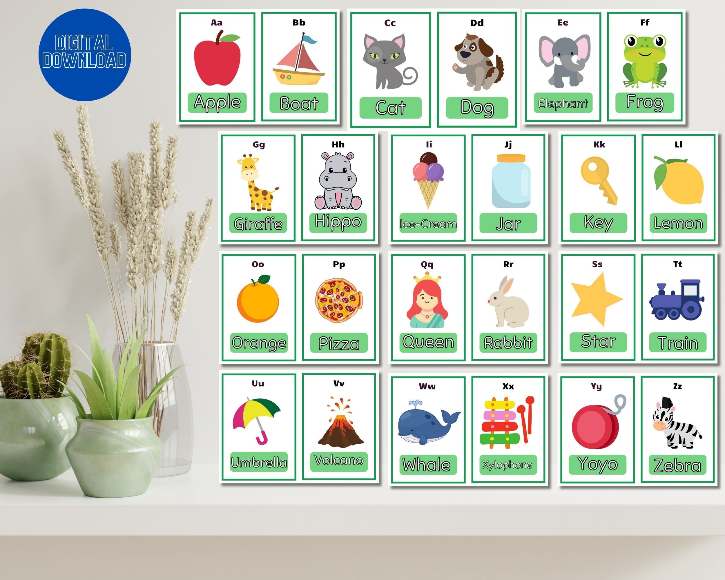 Printable Alphabet Flashcards Game - Fun ABC Learning Activity ...