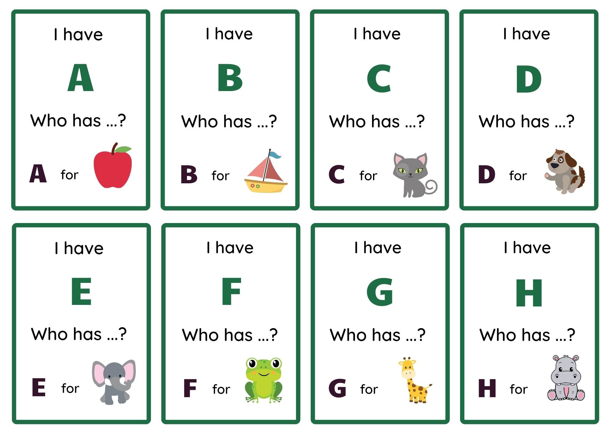 Printable Alphabet Flashcards Game - Fun ABC Learning Activity ...