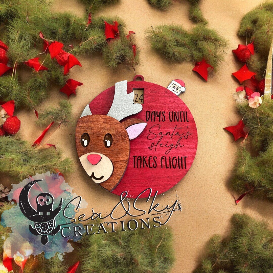 Reindeer Countdown to Christmas Ornament - Etsy