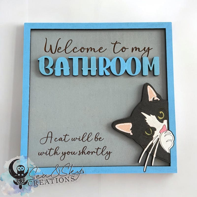Cute Bathroom Signs - Etsy