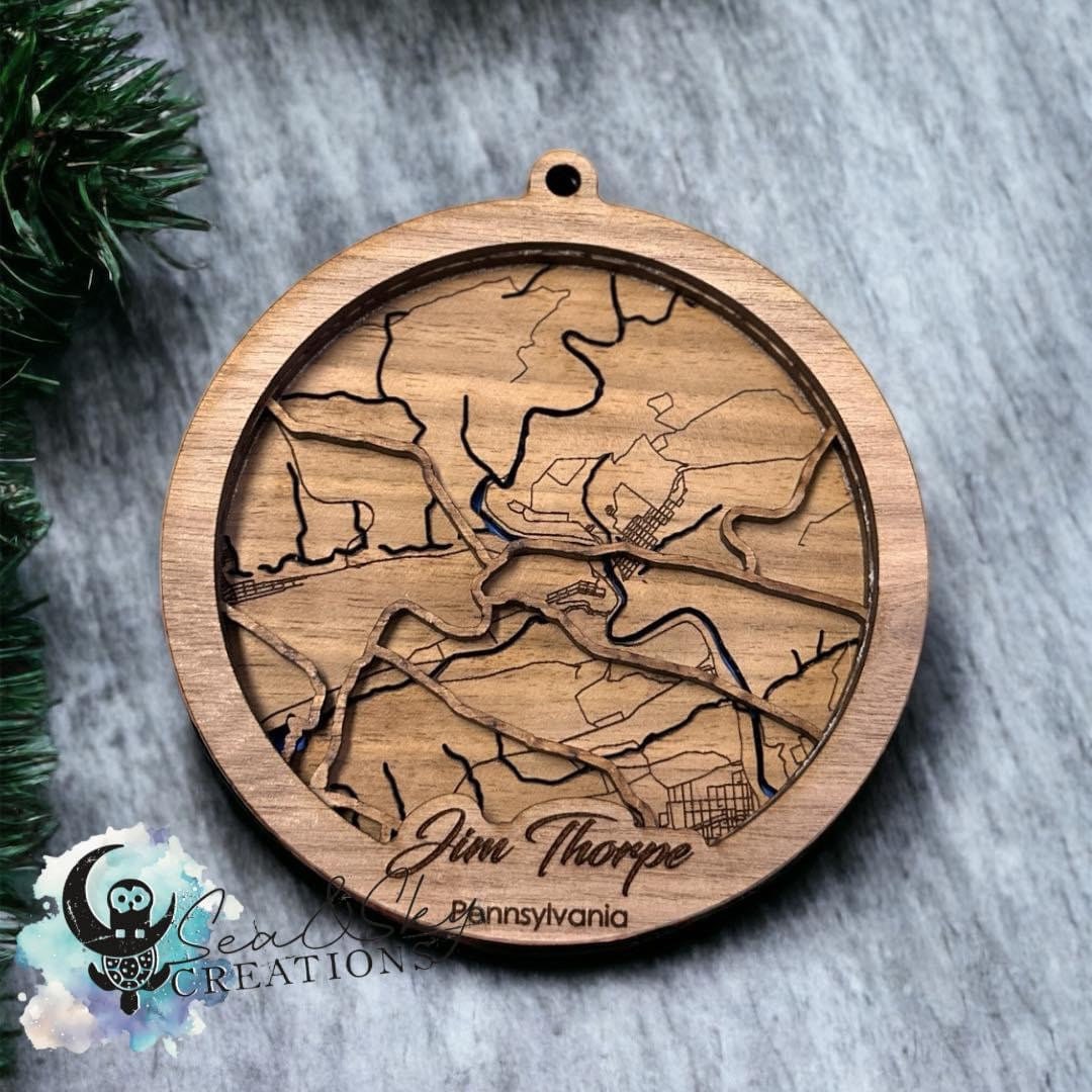 Town Map Ornaments - Etsy