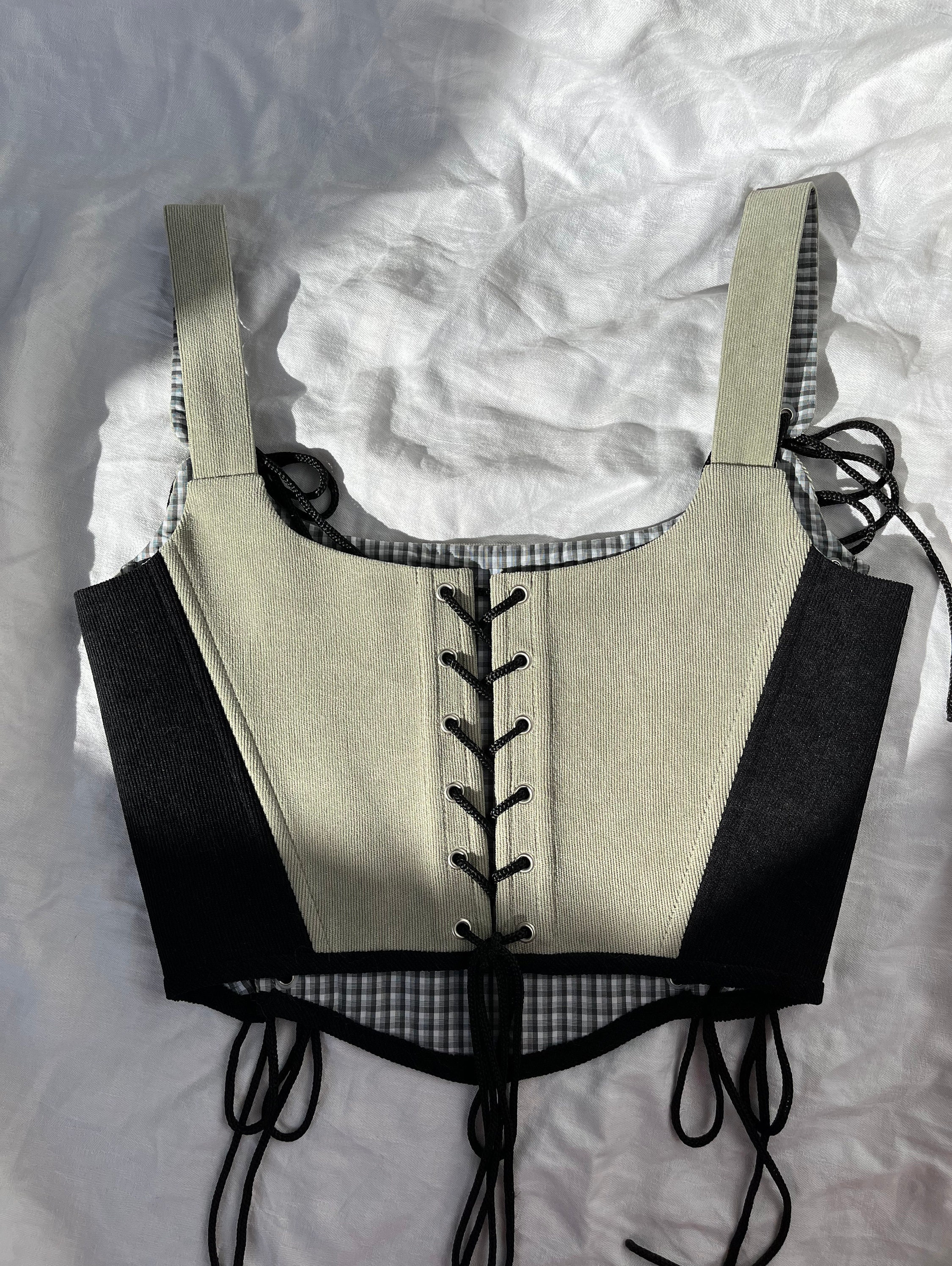 Velvet Corduroy Black Corset Green Blue Top Woman Trend Corset Cosplay ...