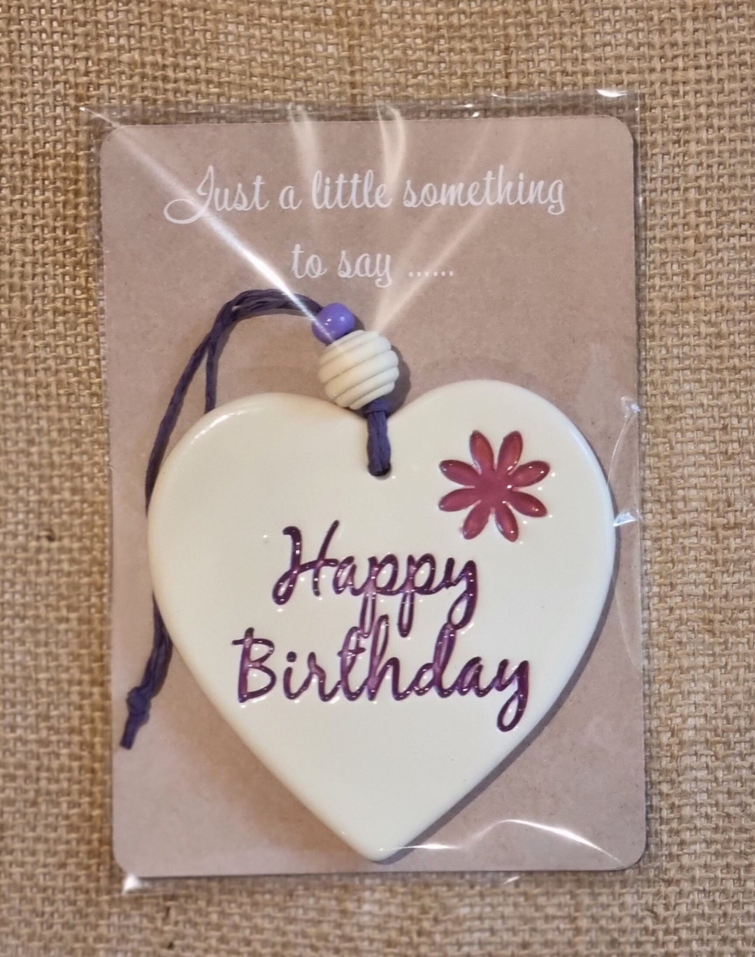 Birthday Gift, Ceramic Happy Birthday Heart, Pottery Happy Birthday ...