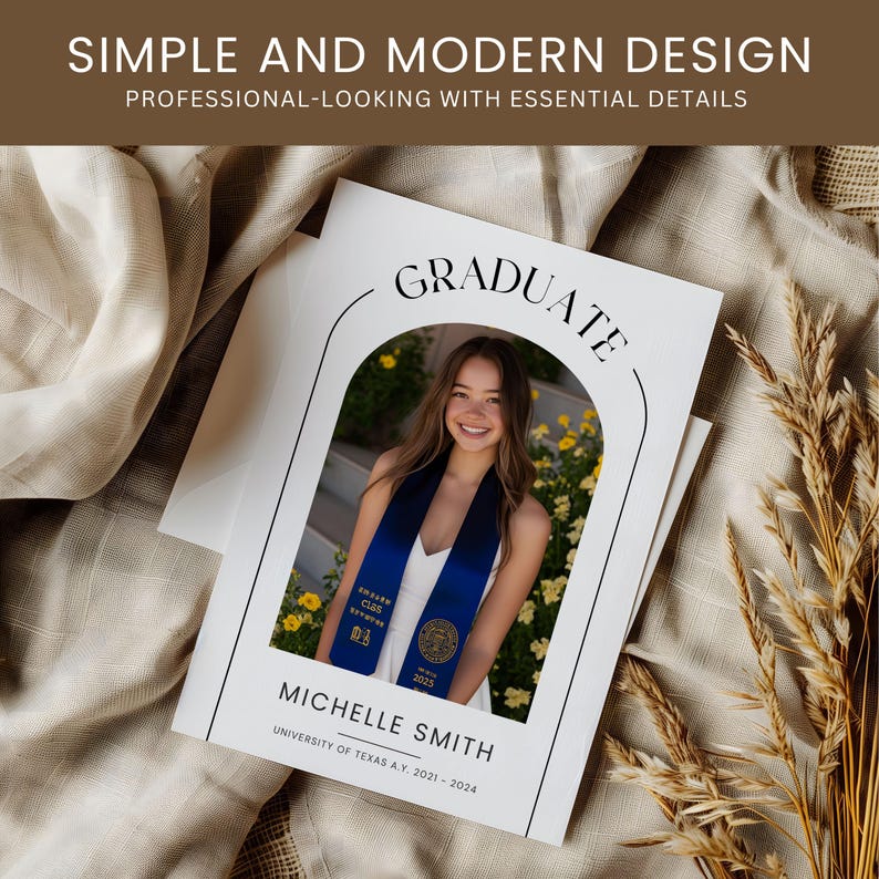 Arch Grad Party Invitation Template Canva, Editable Graduation ...