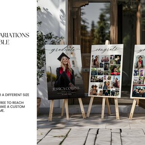 Graduation Photo Collage Display Posters Template Canva, Senior Party ...
