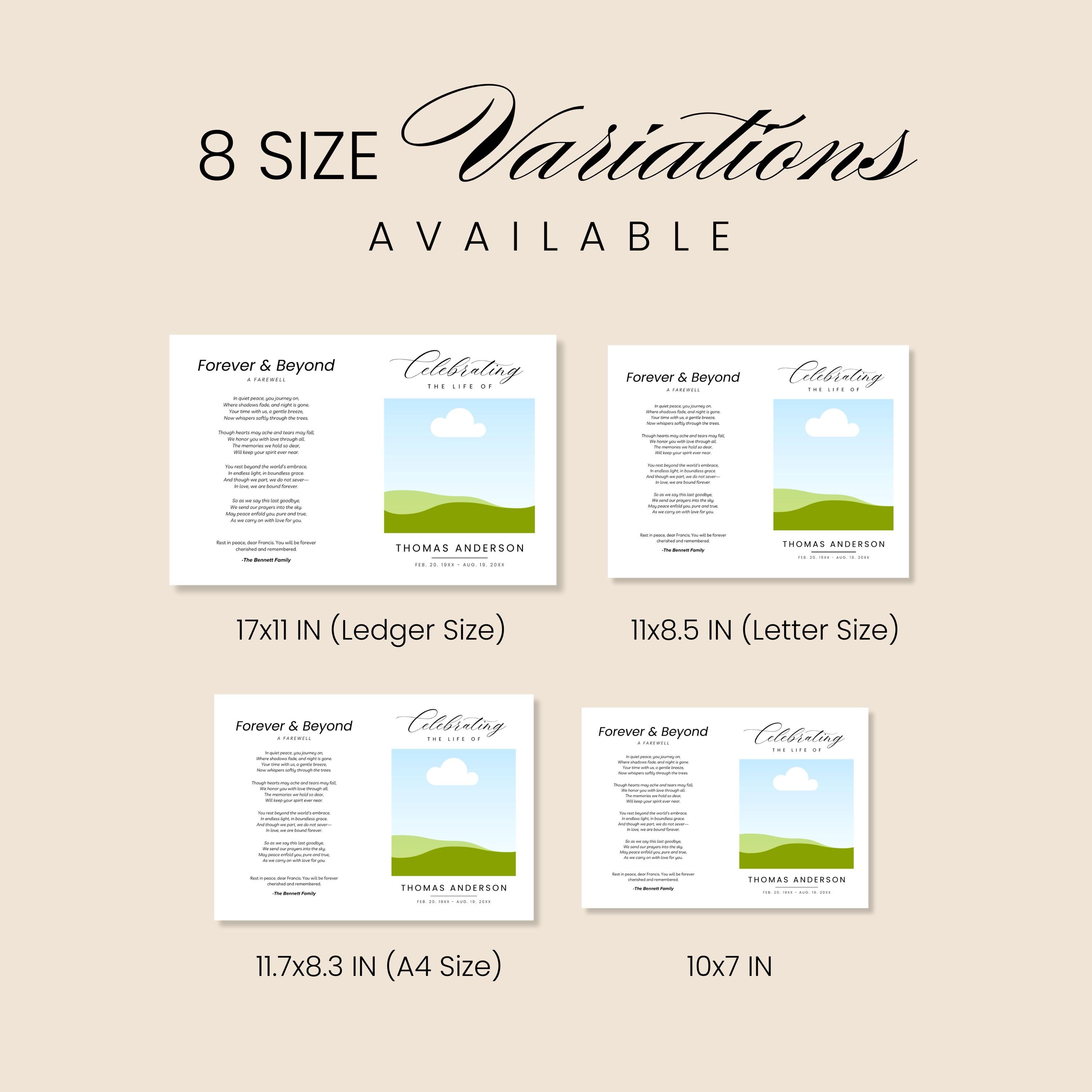 Minimalist Celebration of Life Program Template, Editable Canva Funeral ...