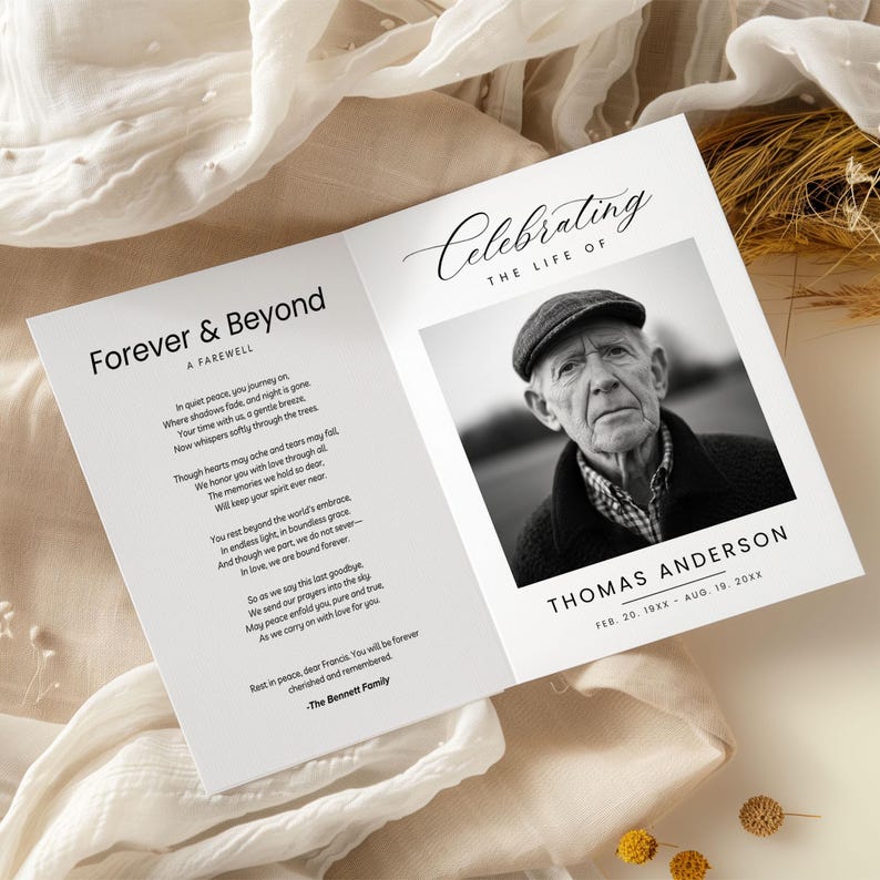 LDS Funeral Program With Order of Service Template Canva, Editable ...