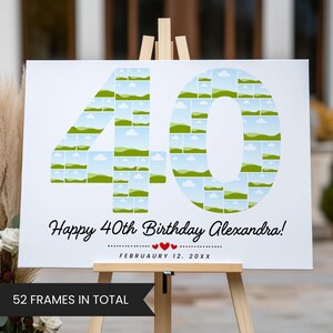 Personalized 40th Birthday Collage Template, Printable 40th Birthday ...
