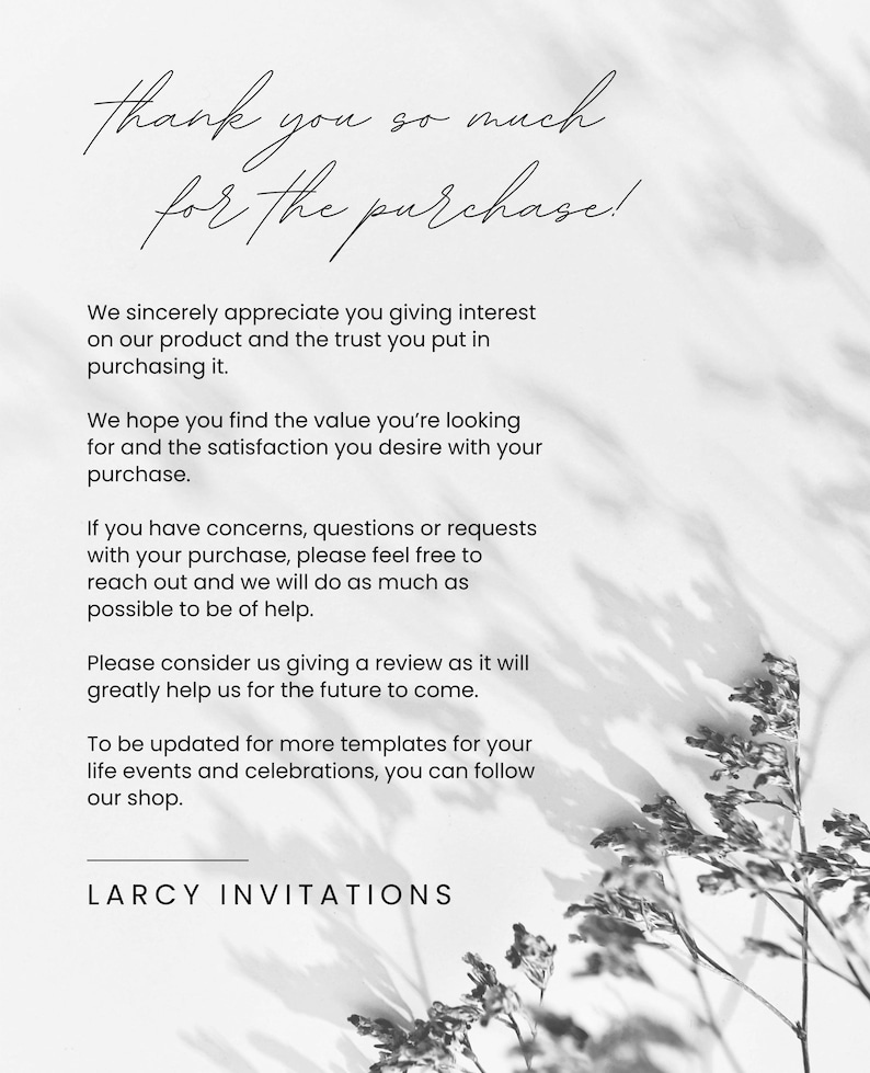 Minimalist Funeral Program Template, Editable Celebration of Life ...