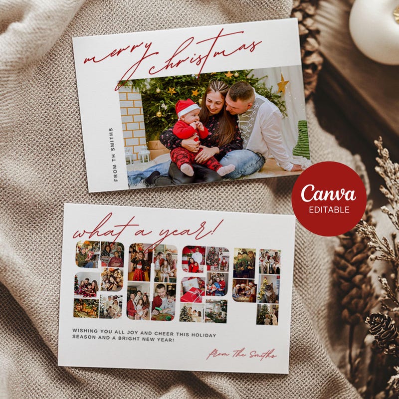 Christmas Card Template 2024 - Etsy