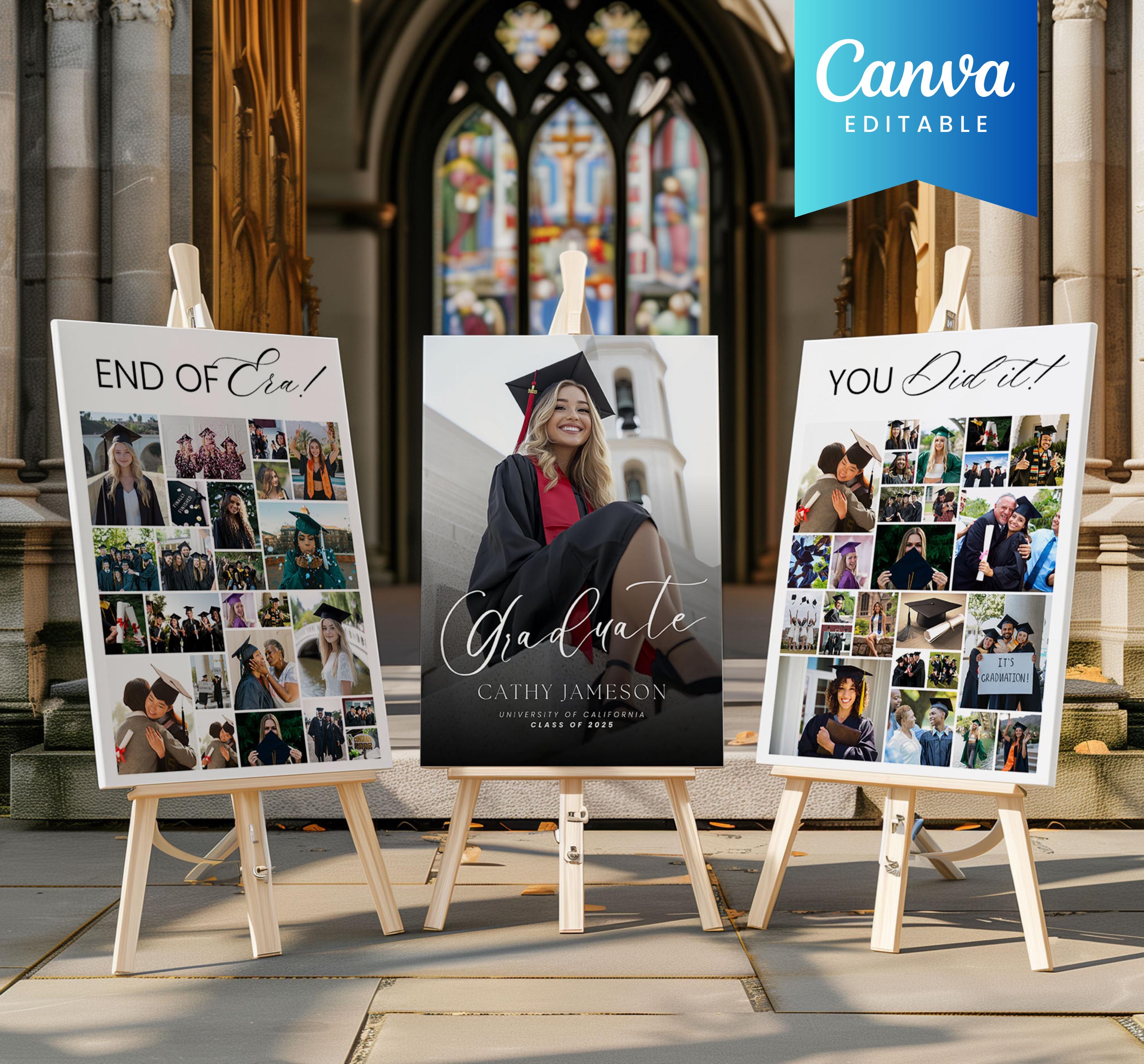 Gradute Appreciation Collage Posters Template Canva, Senior Year ...