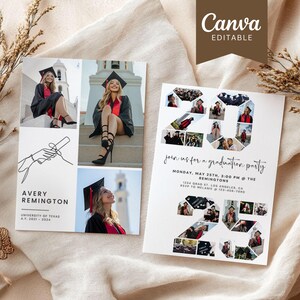 Simple Graduation Announcement Template Canva, Class of 2025 Senior ...