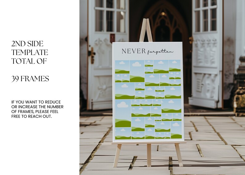 Funeral Poster Collage Template Editable on Canva, Funeral Memory Board ...